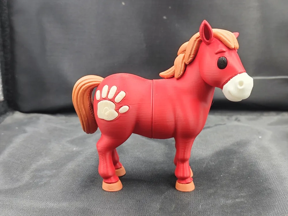 拍马屁 小马 好运马 新年马 冰箱贴 拼接 拆件分色免AMS - 免费 3D 打印模型 - MakerWorld