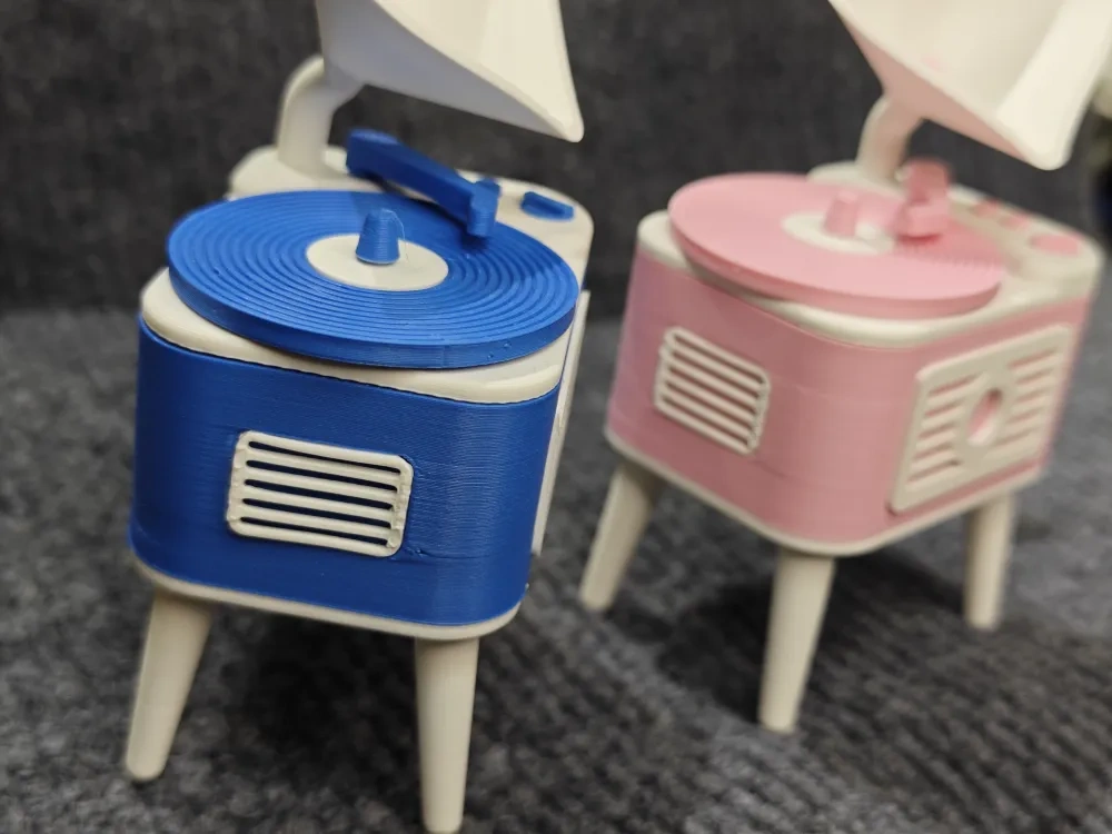 520爱心唱片机手摇音乐盒（K015套件） 来自 深蓝的巨蟹 MakerWorld：免费下载 3D 模型