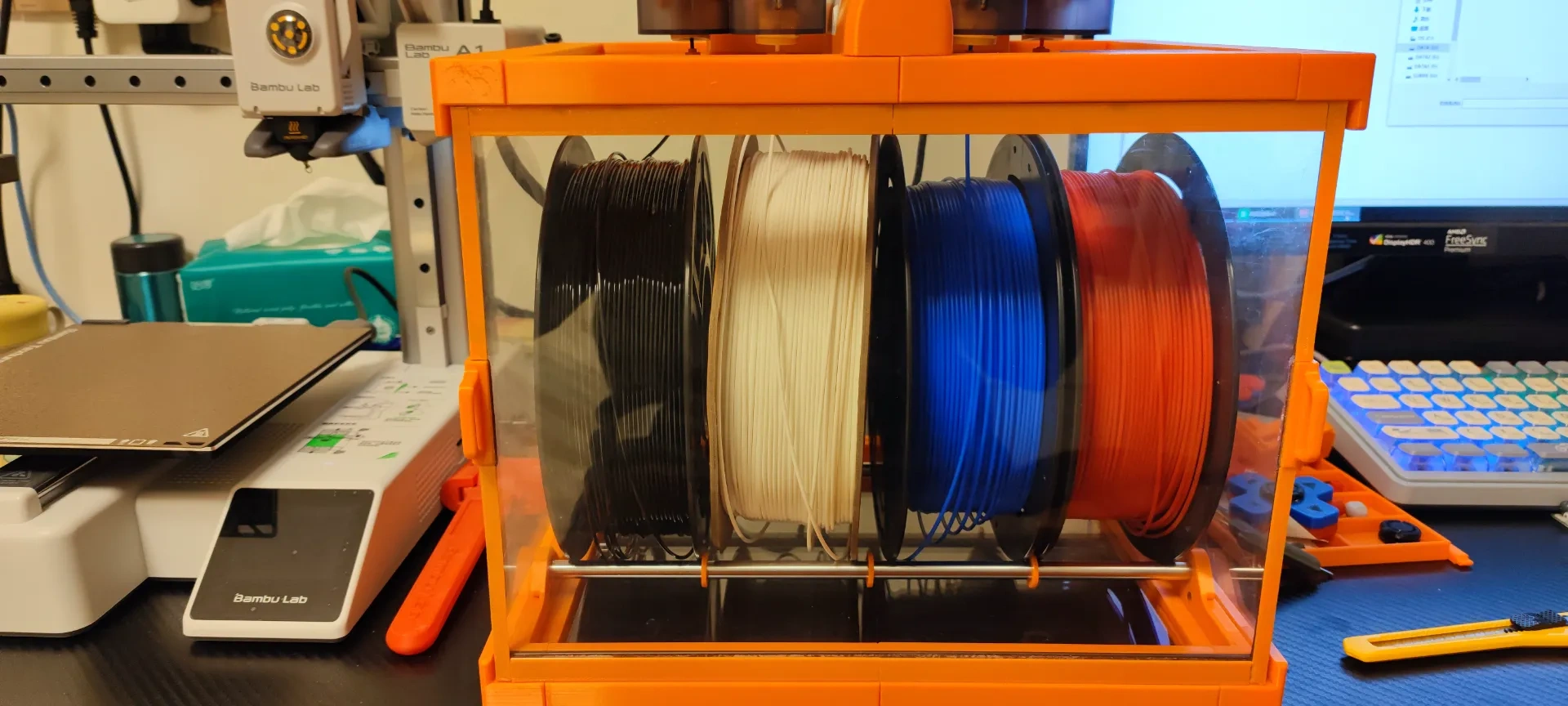 A1 mini AMS lite干燥封箱&Drying Box 来自 phaeozem - MakerWorld