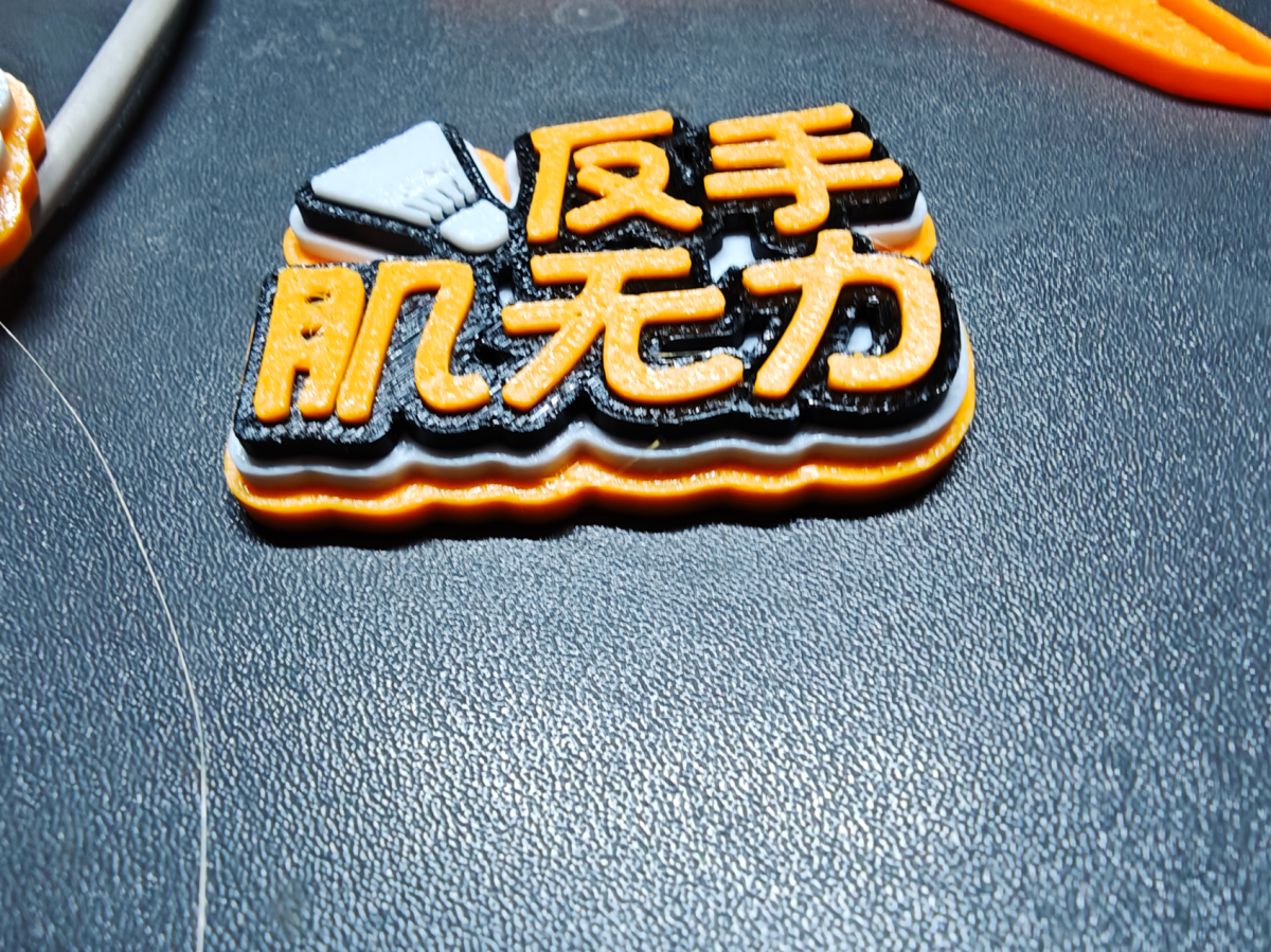 羽毛球包挂牌：“反手肌无力”，带挂绳孔、可当钥匙扣 - 免费 3D 打印模型 - MakerWorld