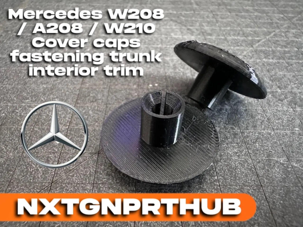 Mercedes W210/W208/A208/Cabrio/CLK cover caps 来自 NxtGnPrtHub - MakerWorld