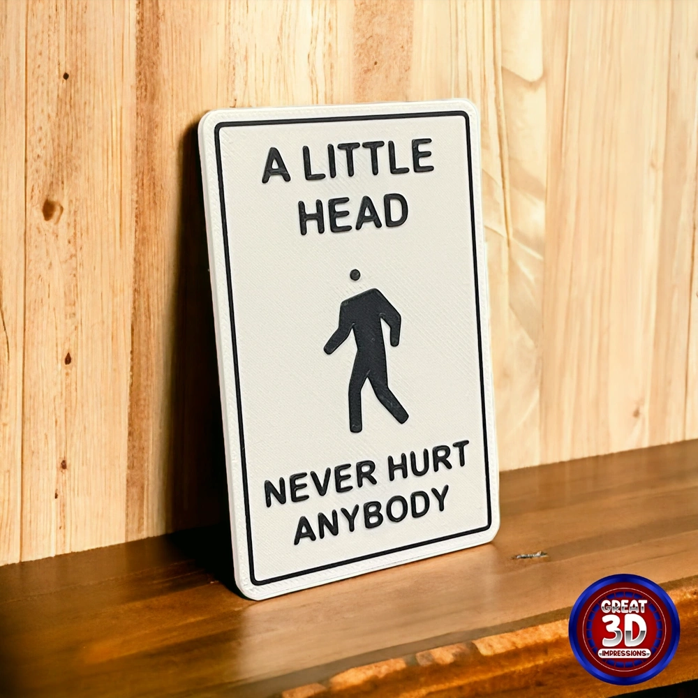 A Little Head - Sign 来自 mello_robertoMakerWorld：免费下载 3D 模型