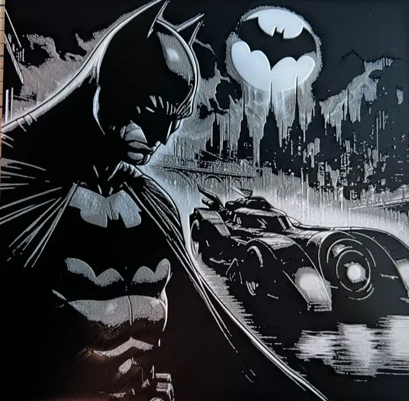 Batman comic Hueforge 来自 Mysstra hueforge 3Dart - MakerWorld