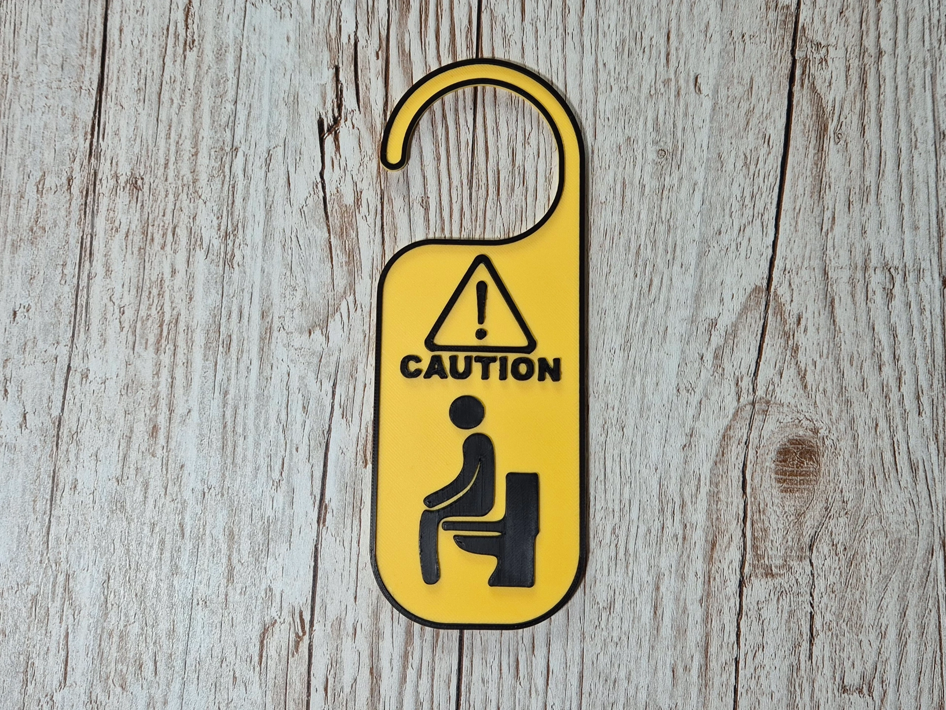 Caution 'Occupied' Bathroom Door Sign 来自 DB Components - MakerWorld