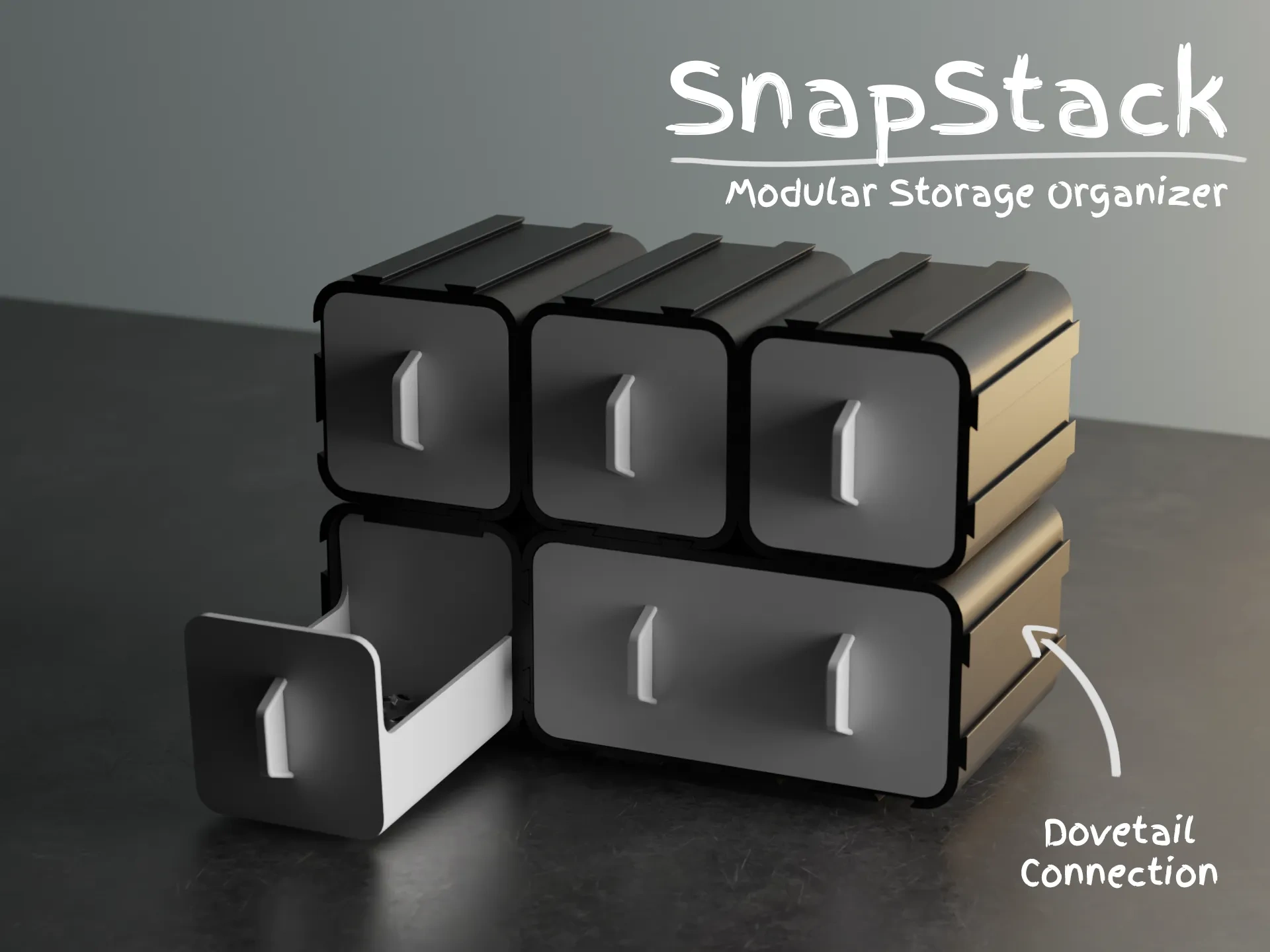 [V3] SnapStack——模块化储物箱整理器 来自 pops - MakerWorld