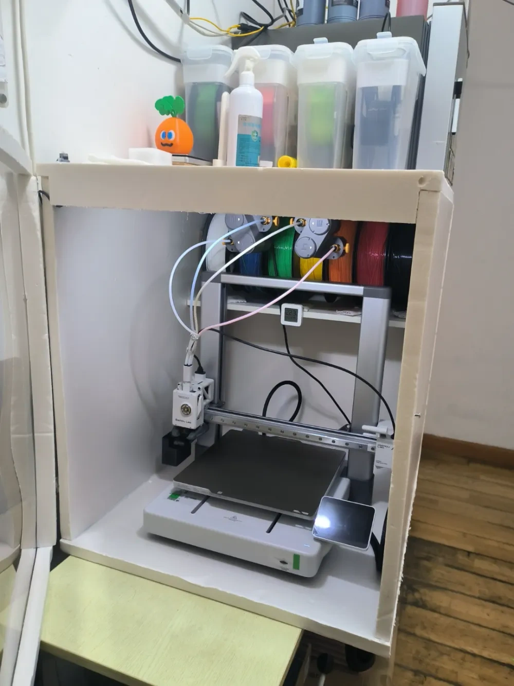 A1/A1mini 封箱 AMS-Lite 置顶方案 来自 龙龙的传人 MakerWorld：免费下载 3D 模型