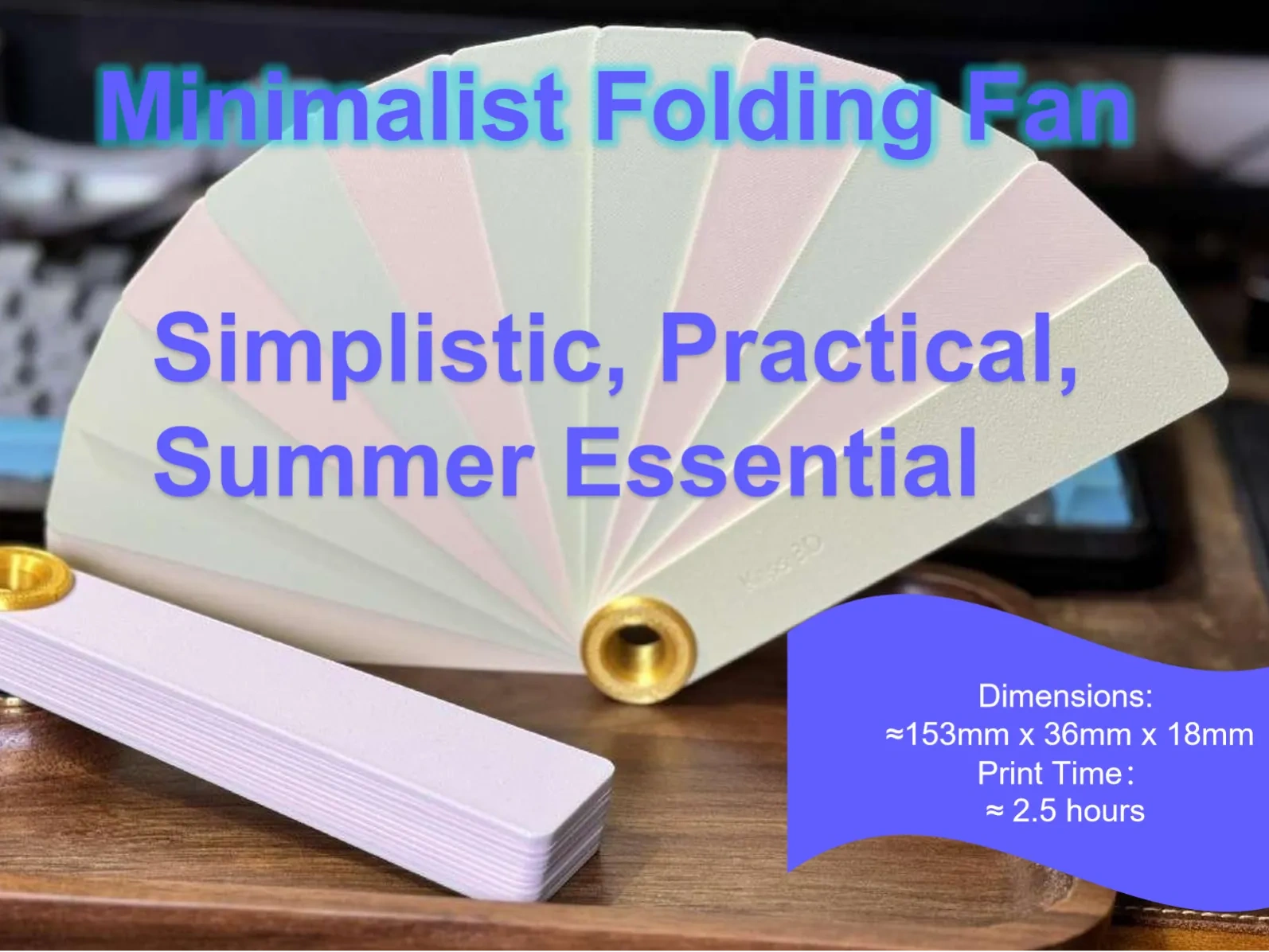 Minimalist Folding Fan 来自 Kass 3D Lab - MakerWorld