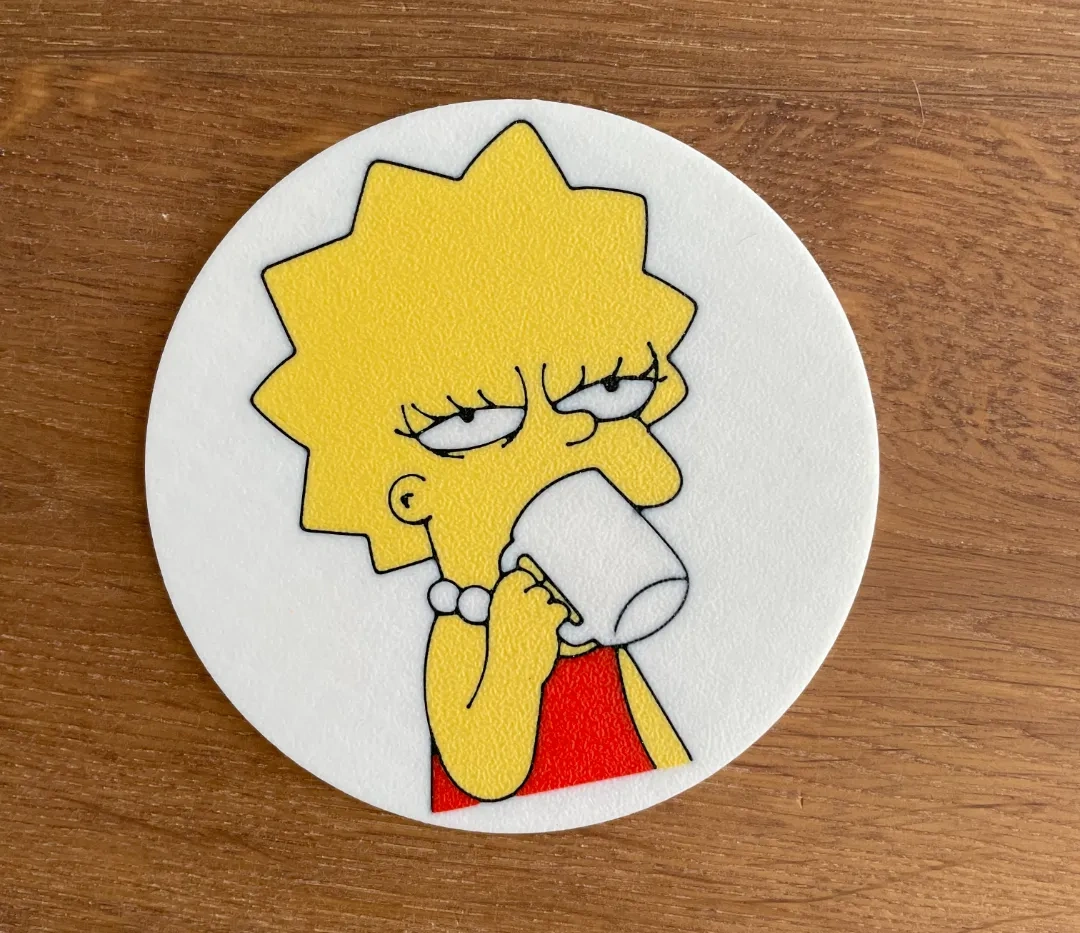 The Simpsons Coaster / 4 Color / Lisa / Coffee / 来自 3D Prints This Week ...