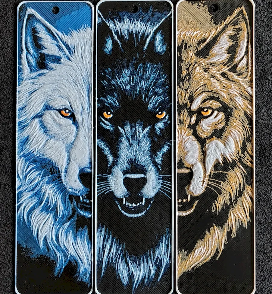Wolf Bookmarks Set HueForge 来自 fD.667 - MakerWorld