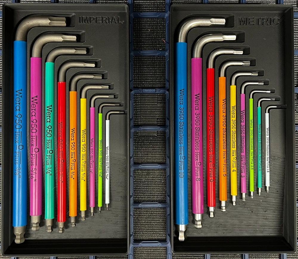 Wera Hex Wrench Set Metric Gridfinity 来自 JT_311 - MakerWorld