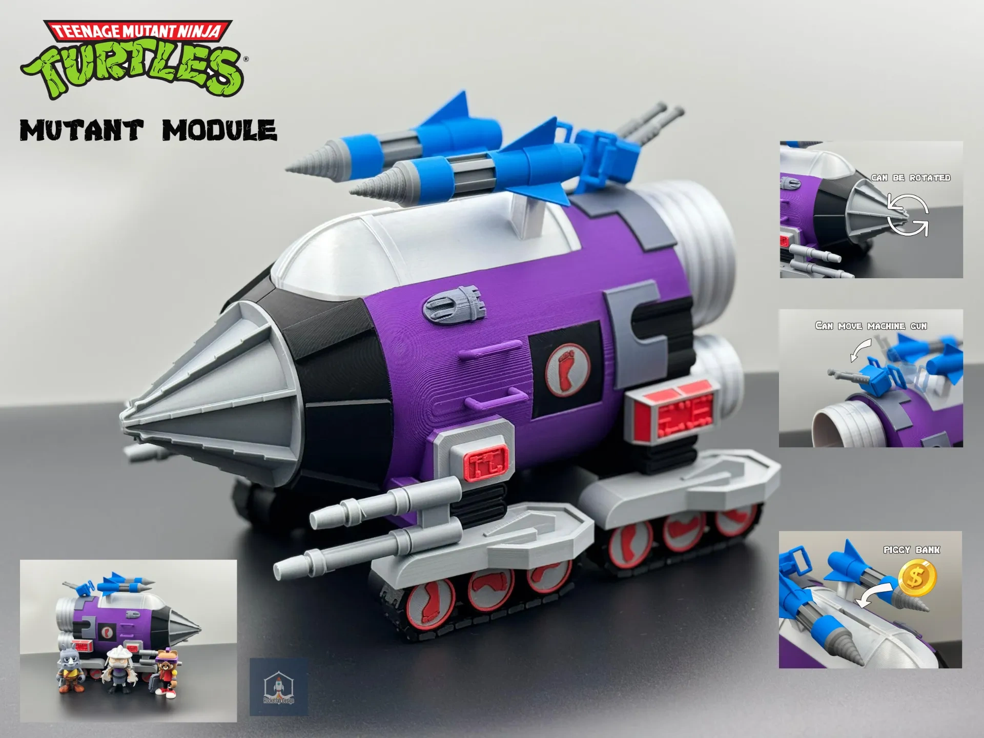 忍者神龟变异模块存钱罐 来自 Rocketlab Design - MakerWorld
