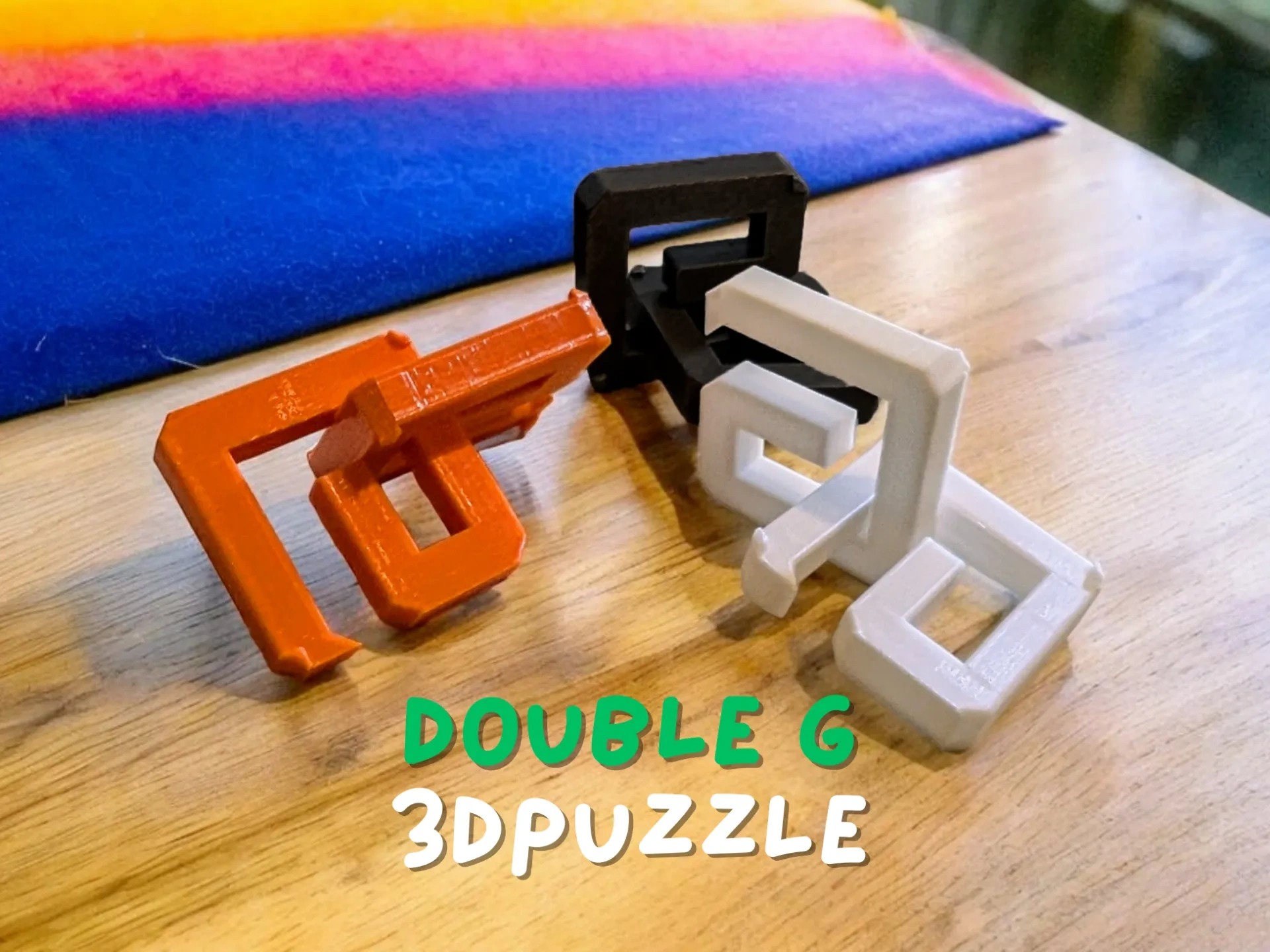 Double G puzzle 3D Brain Teaser 来自 Sanciio - MakerWorld
