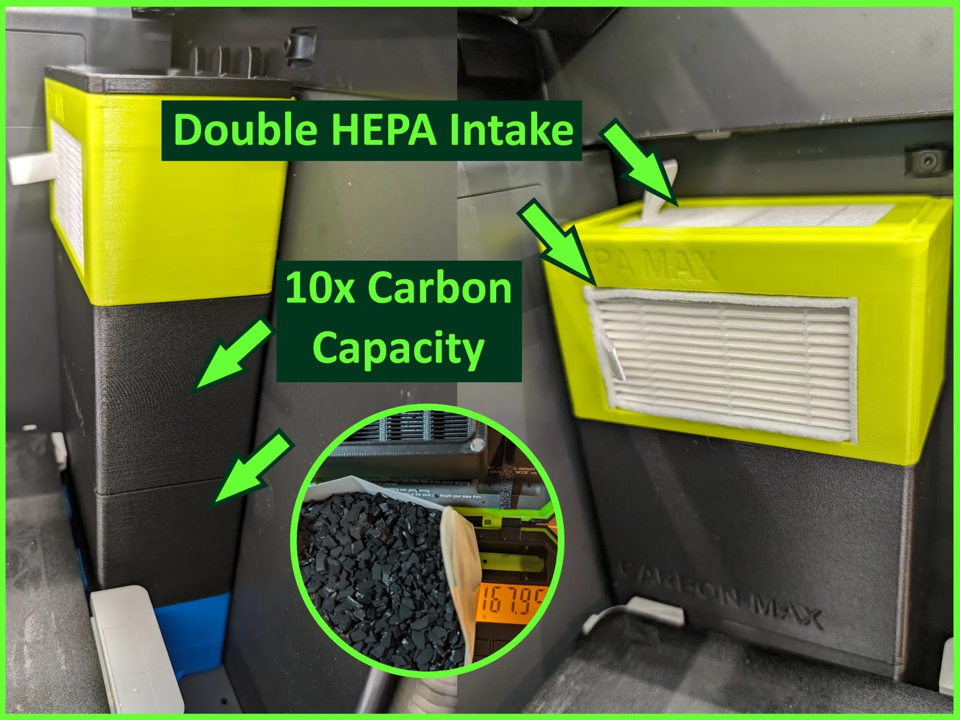 Carbon MAX HoneyBadger 5015双HEPA BentoBox 二次创作 - 来自 anselor - MakerWorld