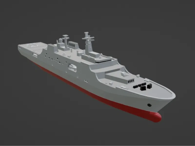 现代级 杭州舰 1：2000 来自 redghost13 MakerWorld：免费下载 3D 模型