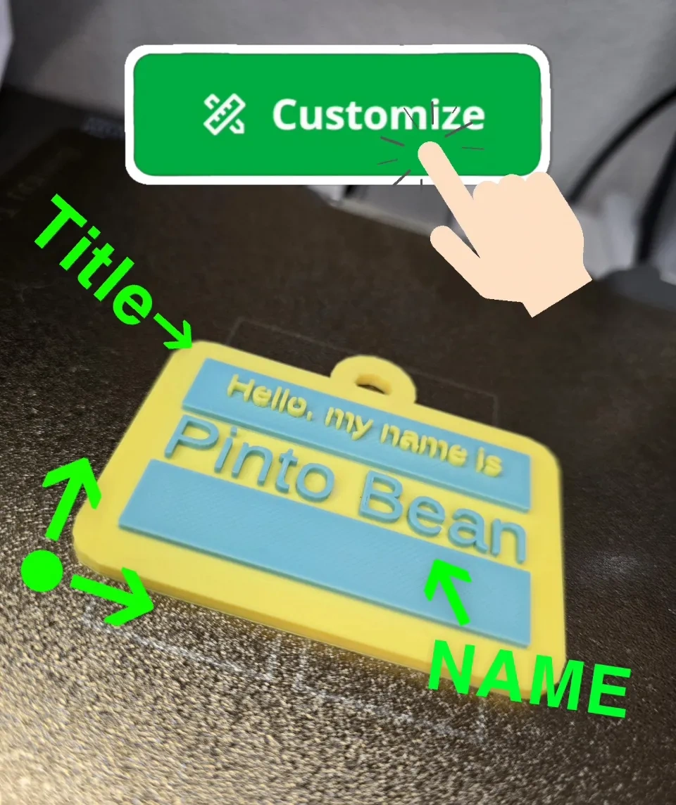 Customizable Name Tag Generator 来自 MartyMaker MakerWorld：免费下载 3D 模型