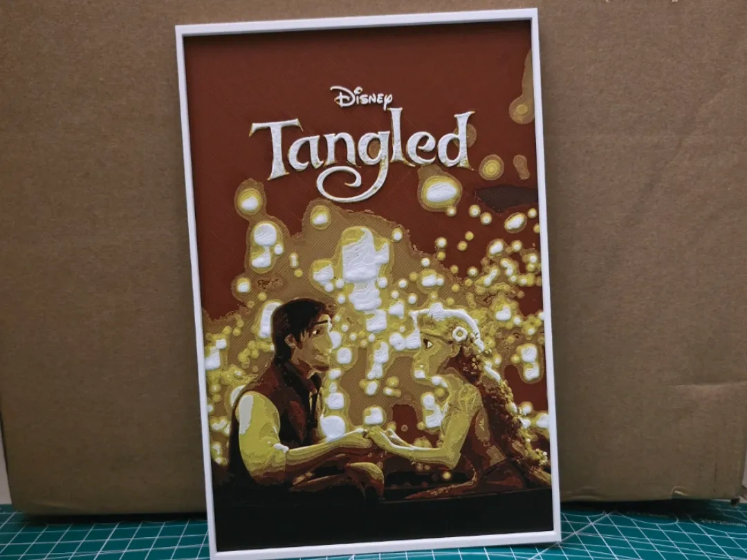Tangled Movie Poster - Hueforge Art 来自 Lumpy3D - MakerWorld