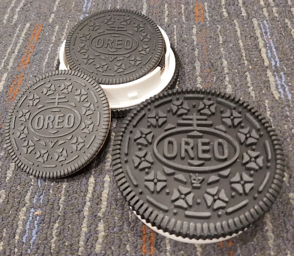 奥利奥饼干杯垫套装 二次创作 - 来自 Ritz MakerWorld：免费下载 3D 模型