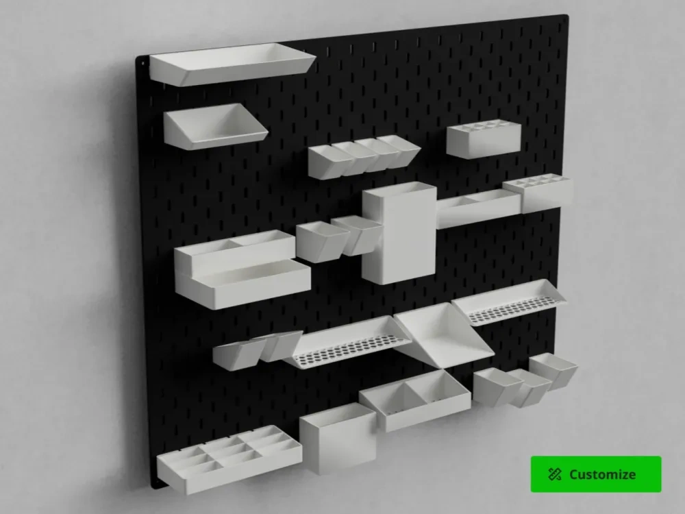QMH 适用于 SKADIS 的参数化收纳盒 - 免费 3D 打印模型 - MakerWorld