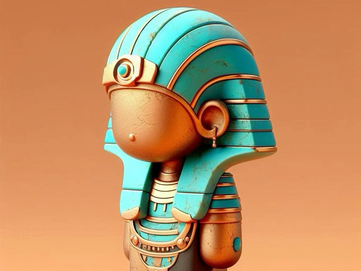 古埃及法老 来自 AI-3D爱好者MakerWorld：免费下载 3D 模型