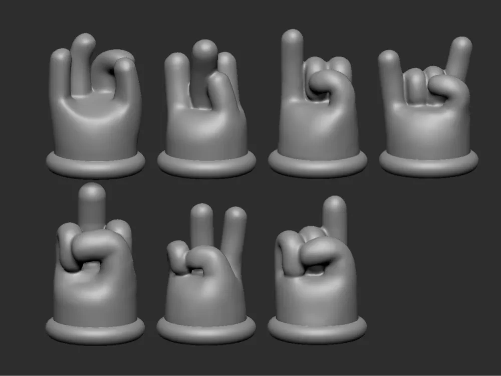 手势气门芯帽 来自 螺丝工坊 MakerWorld：免费下载 3D 模型