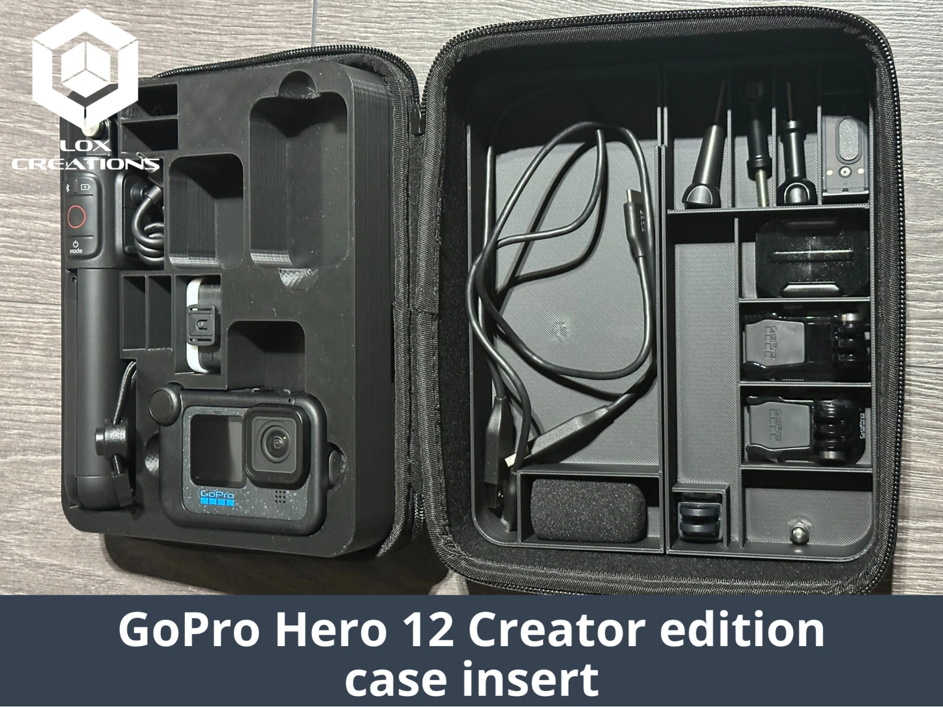GoPro Hero 12 - Creation edition - Case insert 来自 LOXCreations - MakerWorld