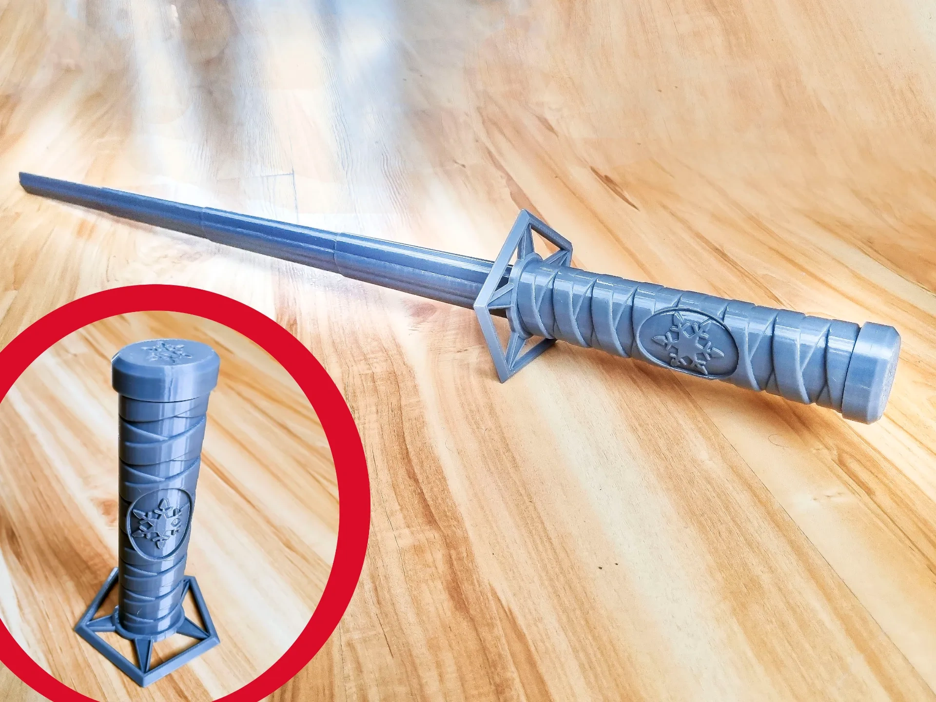 可折叠雪花武士刀一体打印模型 来自 Mr_Andre - MakerWorld