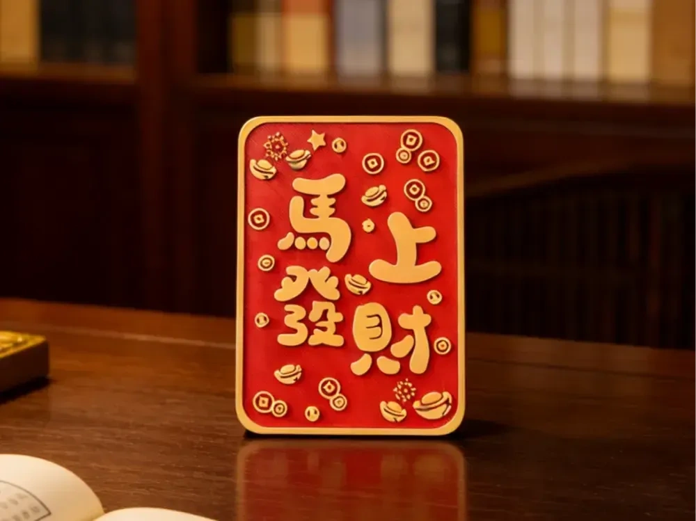 马上发财桌面摆件 来自 wjy MakerWorld：免费下载 3D 模型