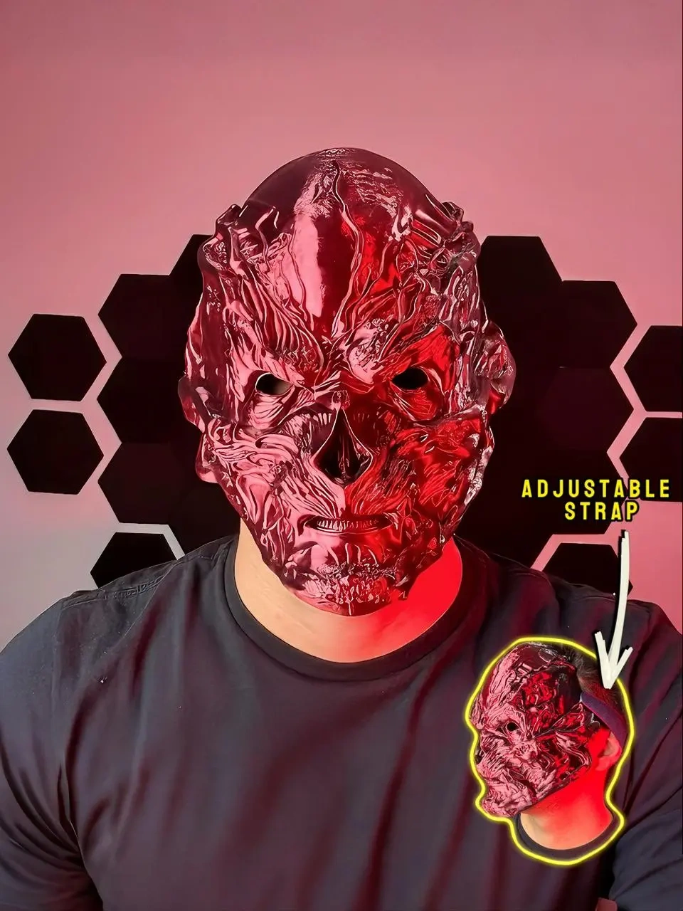 维克那面具（带可调节绑带） - 免费 3D 打印模型 - MakerWorld