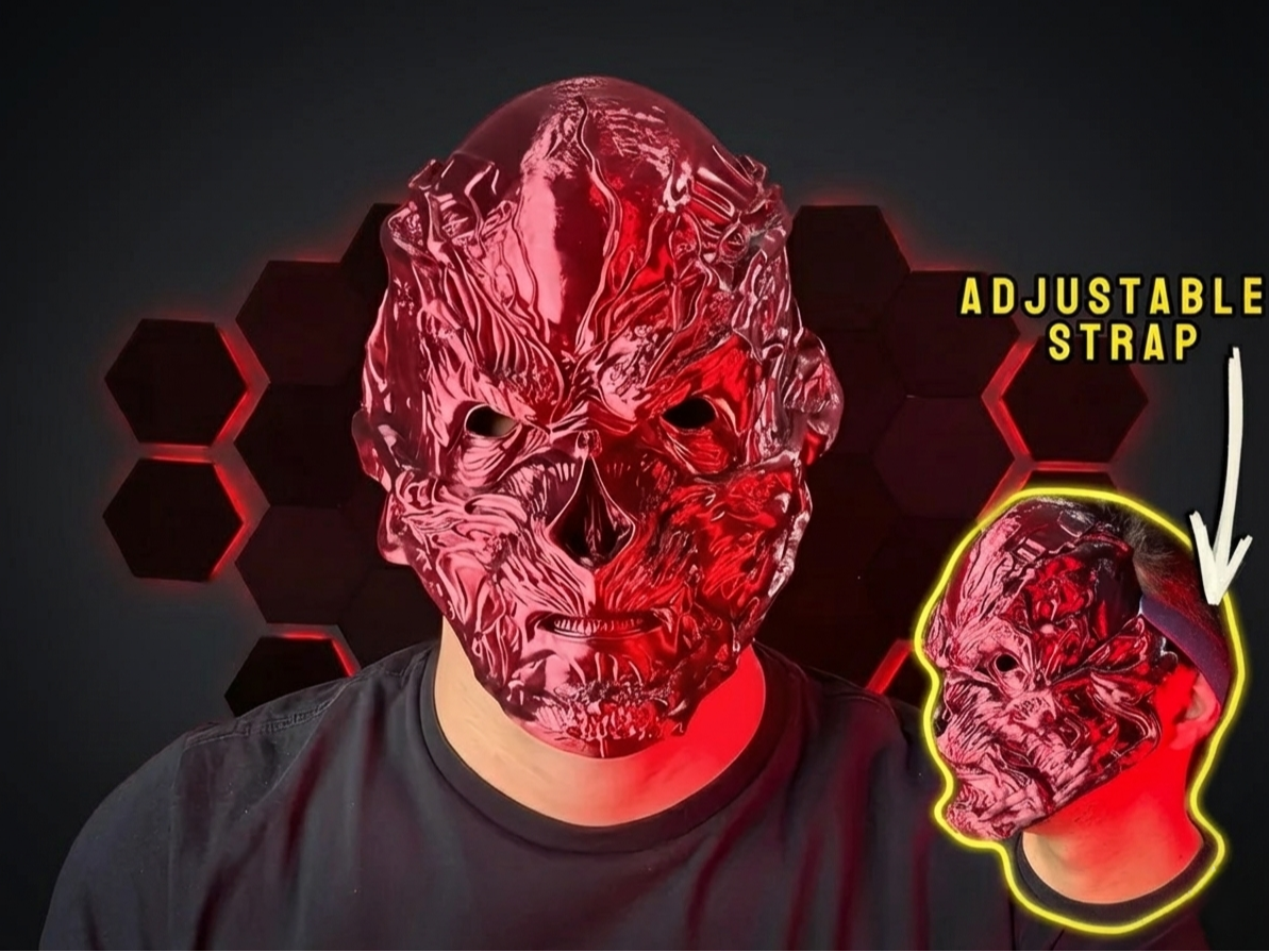 维克那面具（带可调节绑带） - 免费 3D 打印模型 - MakerWorld