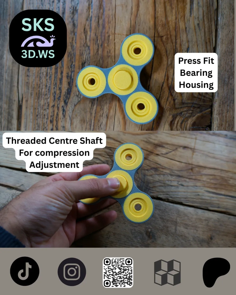 经典指尖陀螺 来自 SKS.3D.WS MakerWorld：免费下载 3D 模型