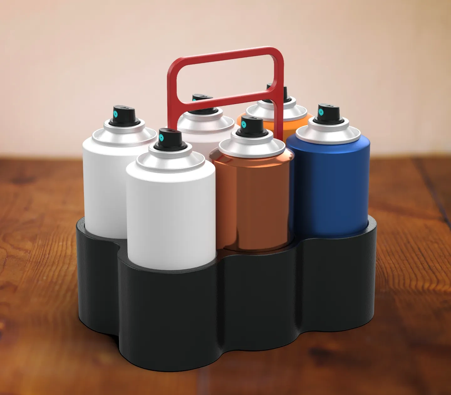 Six Can Caddy with Handle 来自 Tycho Design - MakerWorld