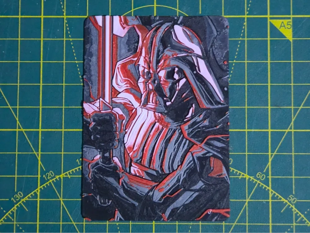 MTG Commander 套牌盒 达斯·维达 Hueforge 嵌件 - 免费 3D 打印模型 - MakerWorld