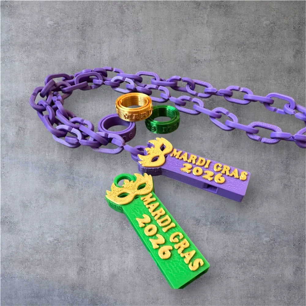 狂欢节哨子项链 来自 Ada & K 3DA MakerWorld：免费下载 3D 模型