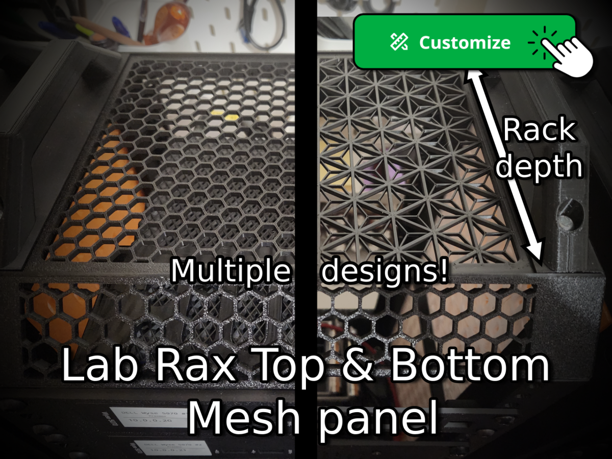 Lab Rax 可定制网格顶板与底板 来自 Kiwiworks MakerWorld：免费下载 3D 模型