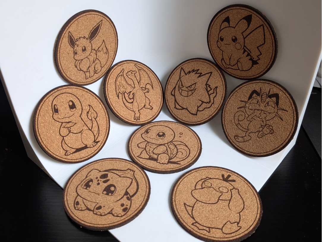 宝可梦软木杯垫系列 来自 Dorni90 MakerWorld：免费下载 3D 模型