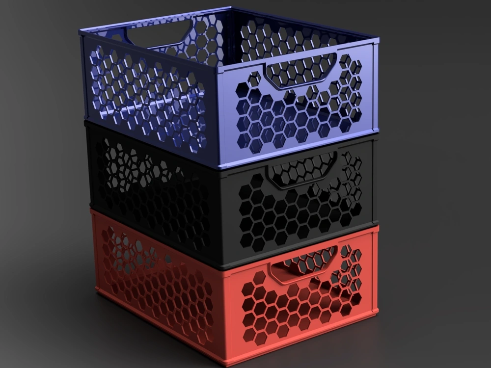 HexStorage V2 Large：堆叠式六边形大号储物盒 来自 OlleMark - MakerWorld