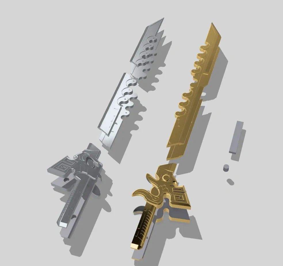 太极阴阳剑&Tai Chi Yin Yang Sword 来自 ALL3DMakerWorld：免费下载 3D 模型