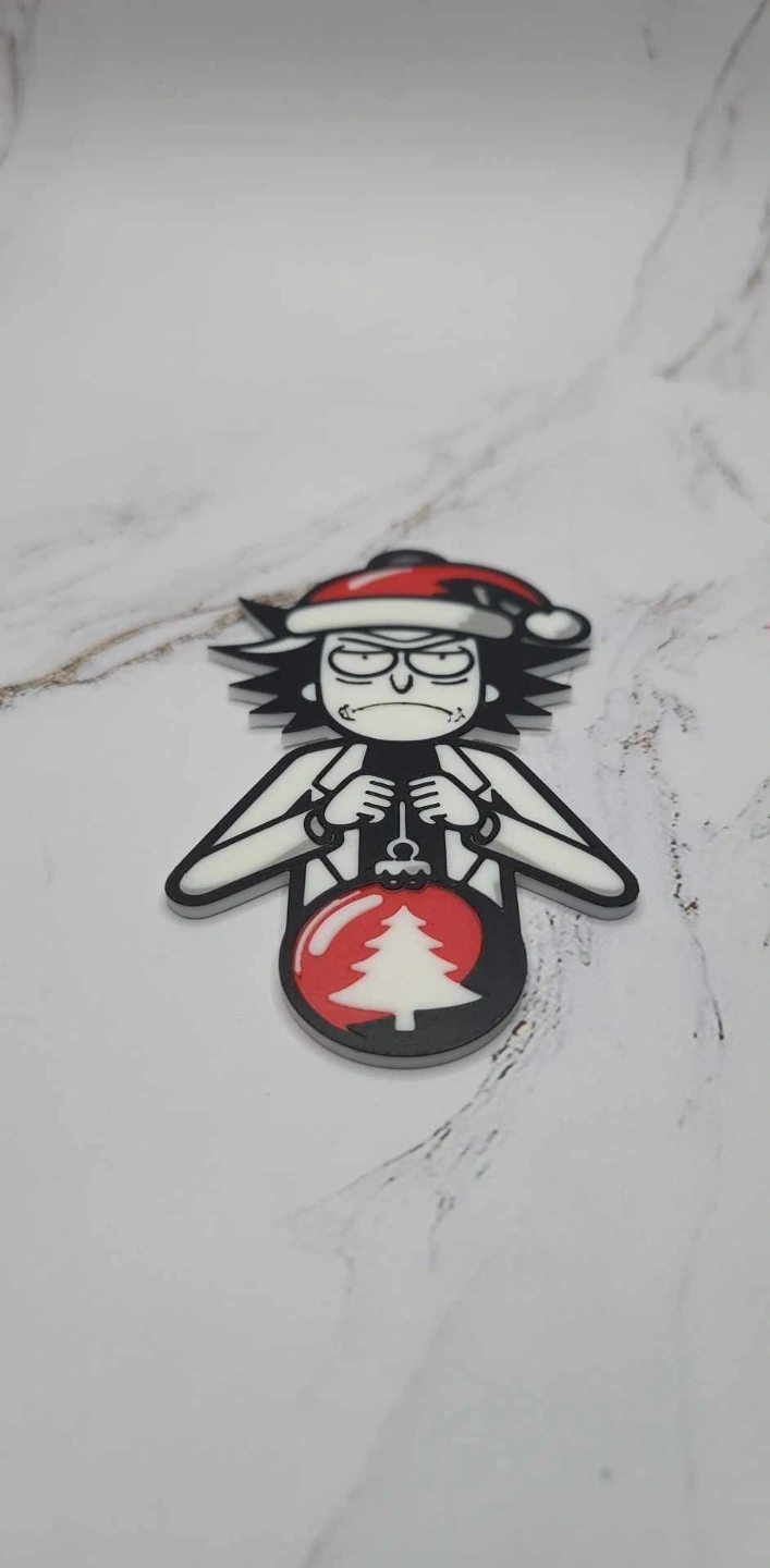 Rick Festif de Noël: Modèle 3D de Rick and Morty avec Bonnet de Noël et ...