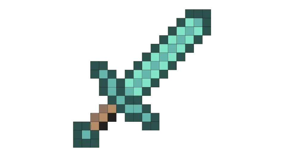 Minecraft钻石剑 来自 WF3Dprinting - MakerWorld