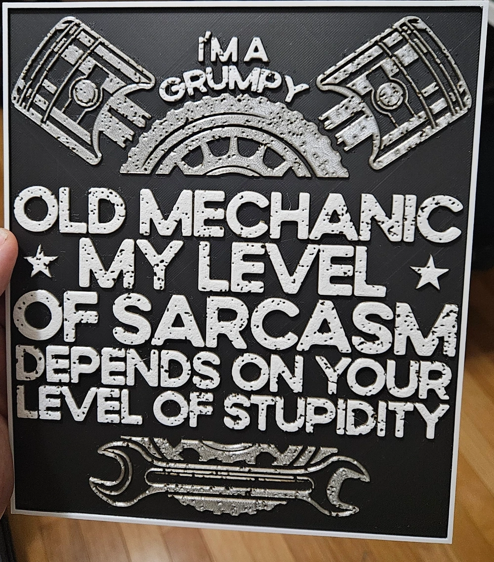 讽刺的机械师有趣的Hueforge标志 来自 Maaght - MakerWorld