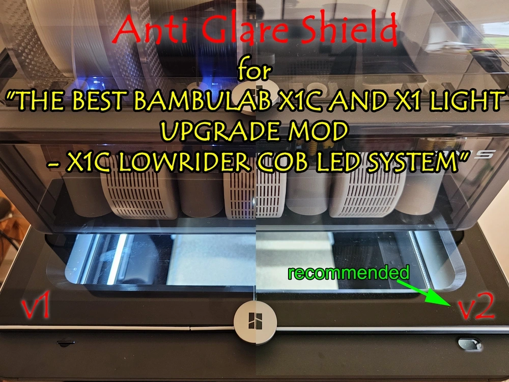 THE BEST BAMBULAB X1C AND X1 LIGHT UPGRADE MOD - X1C LOWRIDER COB LED ...