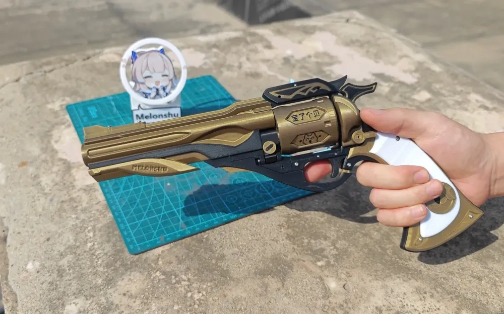 【Melonshu】波提欧左轮皮筋枪Boothill revolver 来自 Melonshu MakerWorld：免费下载 3D 模型