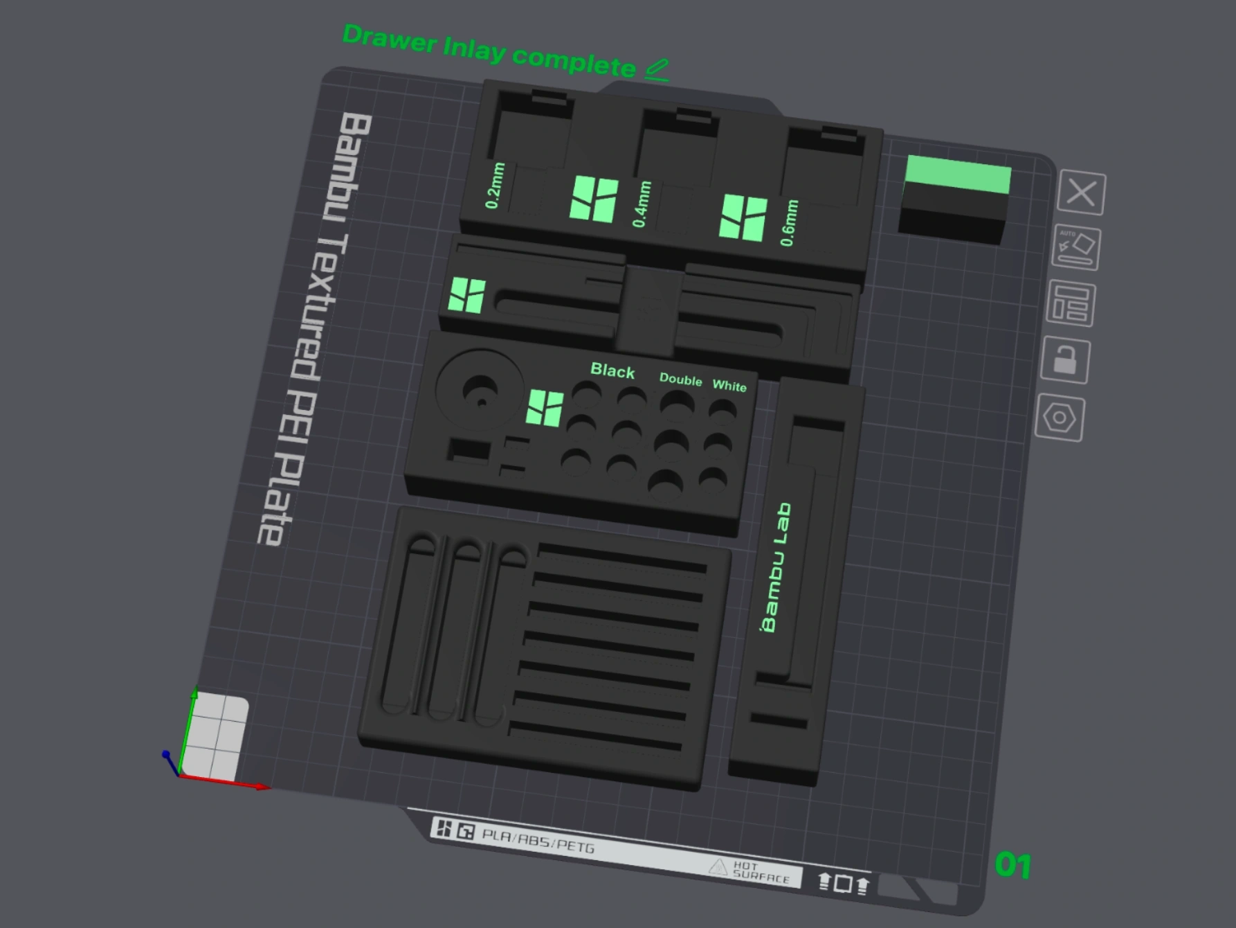 AMS支架抽屉嵌板 // 完整第一版 来自 Alessandro Licari - MakerWorld
