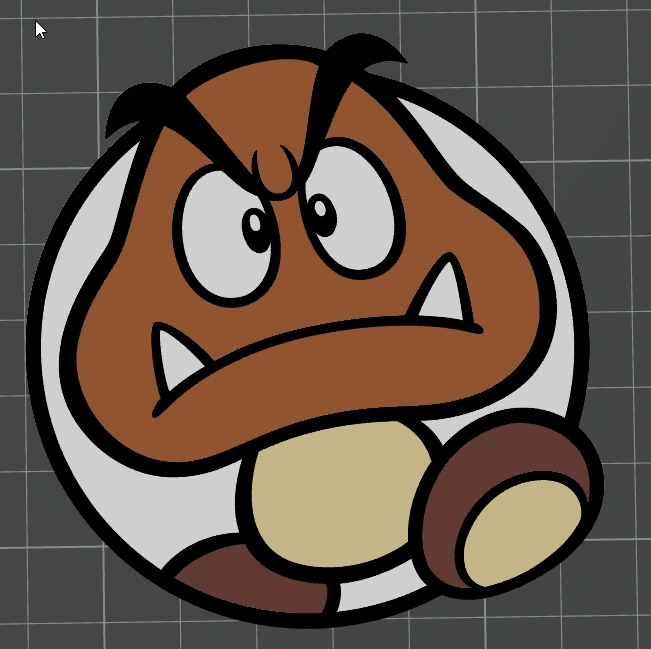 Circle Goomba - 超级任天堂 - AMS READY 来自 PrintModz - MakerWorld