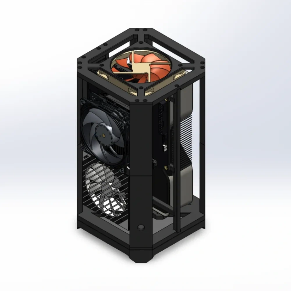 立式mini-itx开放式机箱 来自 Yanzu - MakerWorld