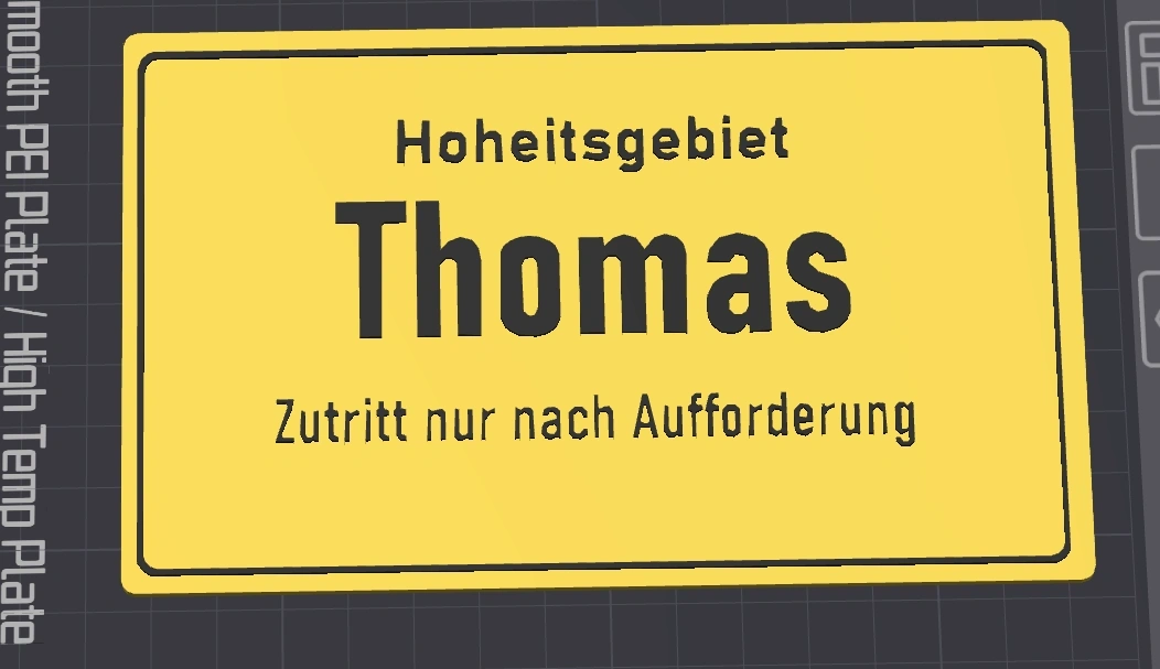 标志牌“Hoheitsgebiet Thomas” 来自 thomas.bley - MakerWorld