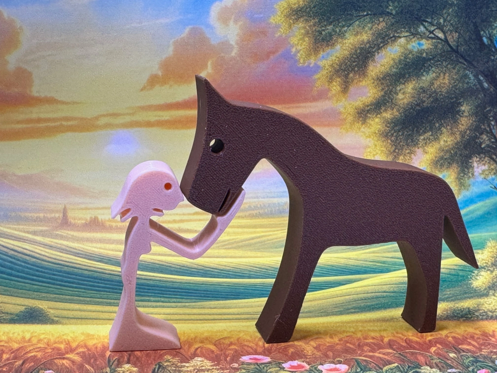 永远的朋友（女人和马） 来自 Keyline Studio - MakerWorld