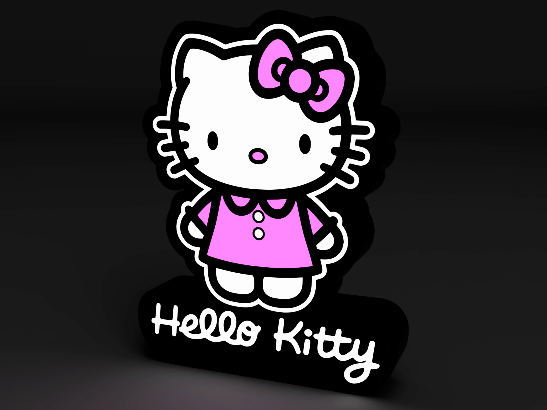Hello Kitty灯箱 | LED灯 来自 3Dacores - MakerWorld