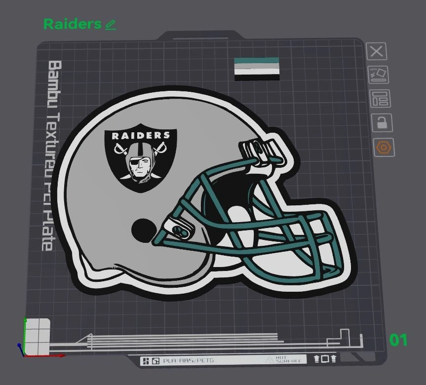 2D 拉斯维加斯突袭者头盔 来自 Wizard7741 - MakerWorld