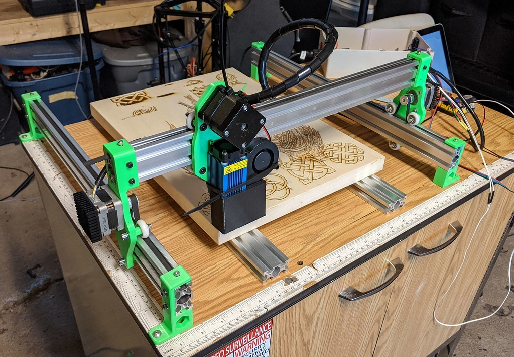 激光雕刻机 - 简单的DIY GRBL XY绘图仪 来自 Adamslab MakerWorld：免费下载 3D 模型